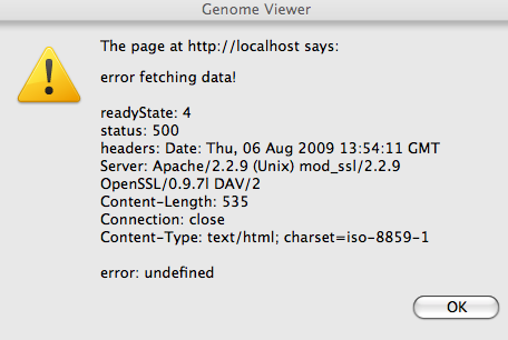 Problem with Genome Viewer unable to fetch the data from the host - Techyv.com
